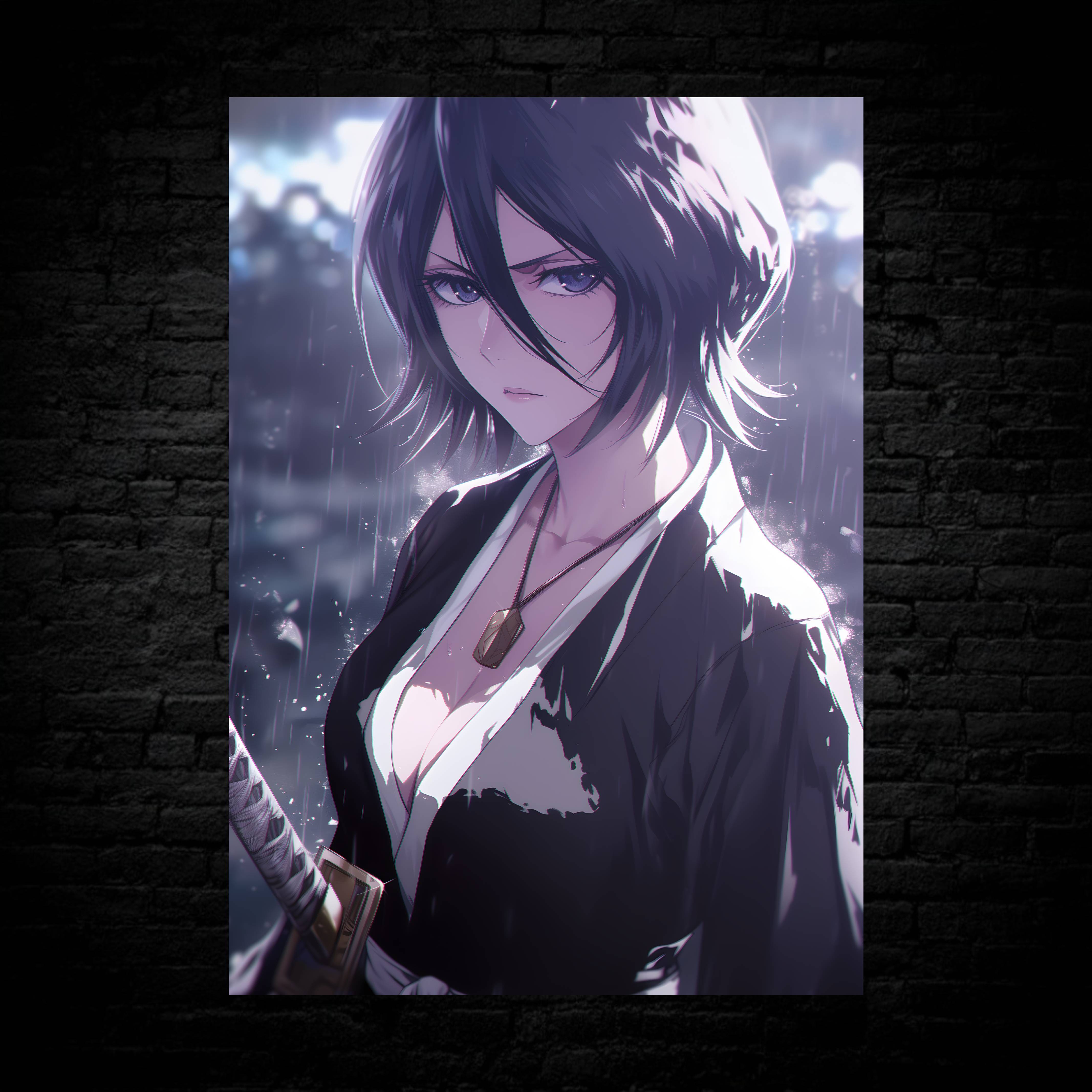 Kuchiki Rukia Rain Resolve Poster – Hakuro
